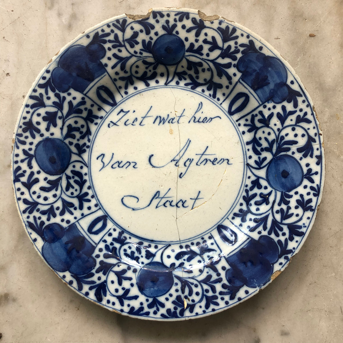 Delft handpainted menplate – leonpaulantiques